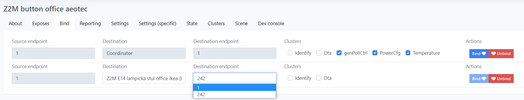 How to setup cluster actions? Device binding? · Koenkk zigbee2mqtt · Discussion #16197 · GitHub
