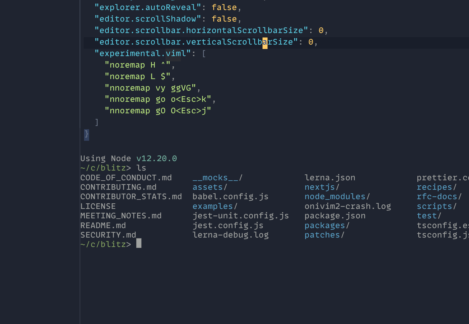 Bug: No horizontal border between buffers when tabs are hidden · Issue #3715 · onivim/oni2 · GitHub