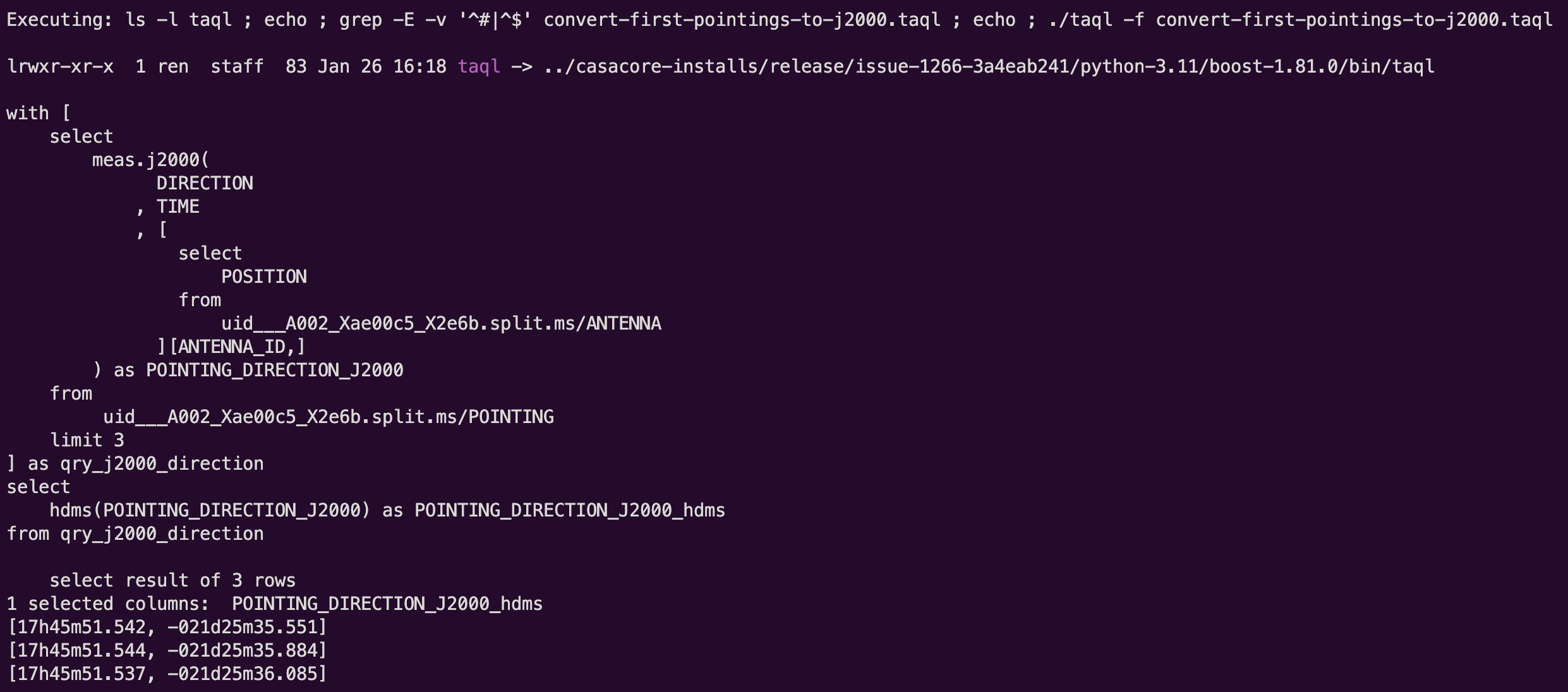 taql segmentation fault · Issue #1266 · casacore/casacore · GitHub