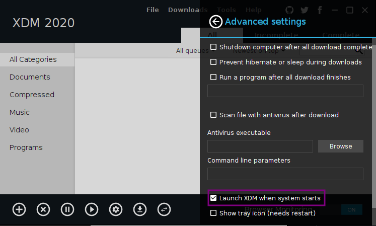 没有开机自启选项？ · Issue #692 · subhra74/xdm · GitHub