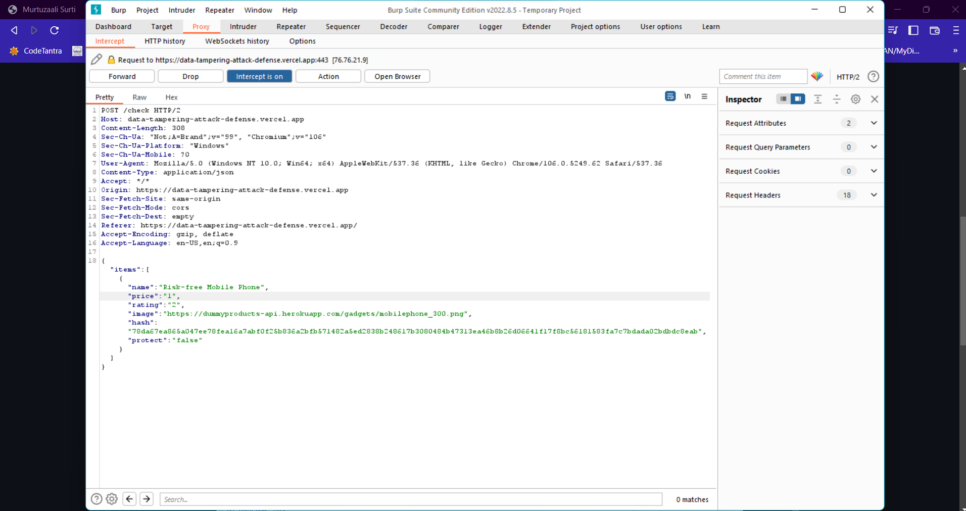 GitHub - daniel-jebarson/Data-tampering-attack-defense: This is a project done with expressJs ...