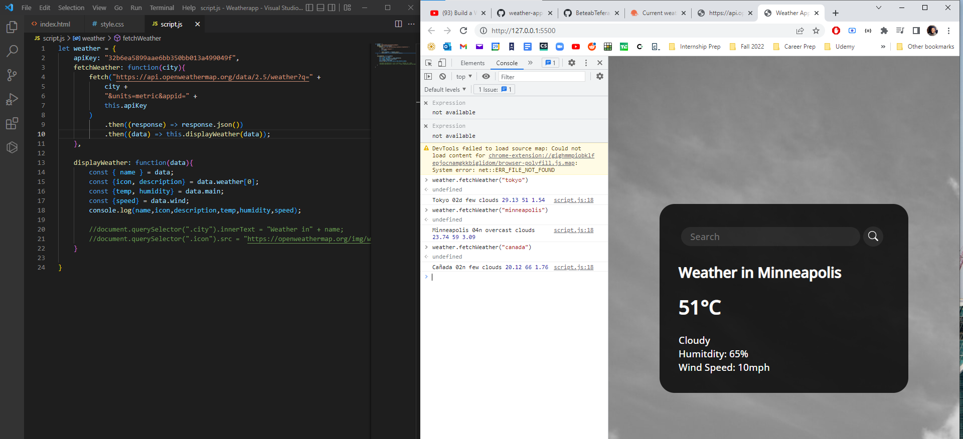 Github Beteabtefera Weather App A Web Application Weather App Written In Html Css And