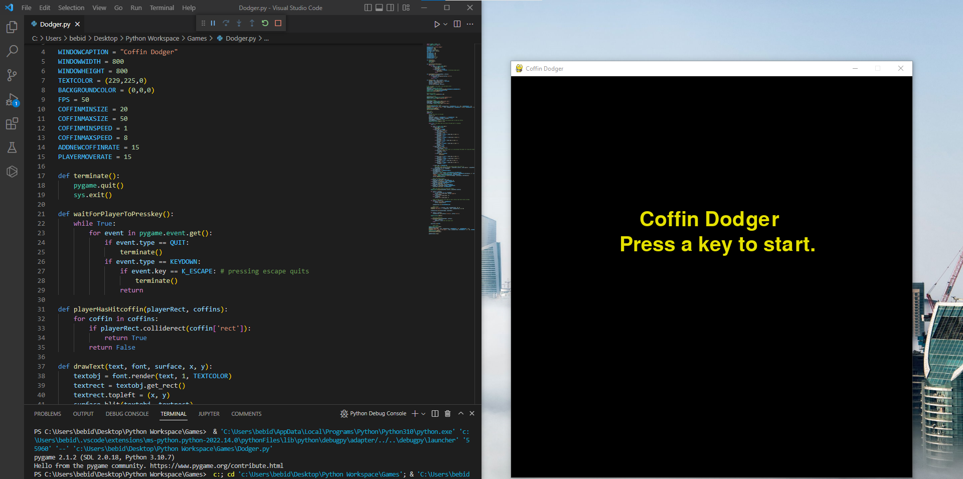 GitHub - BeteabTefera/Coffin-Dodger: A game where the players goal is to dodge the coffins that ...