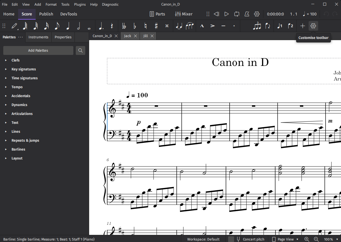 [MU4 Issue] No popup text on "Customize Toolbar" icon · Issue #10994 · musescore/MuseScore · GitHub