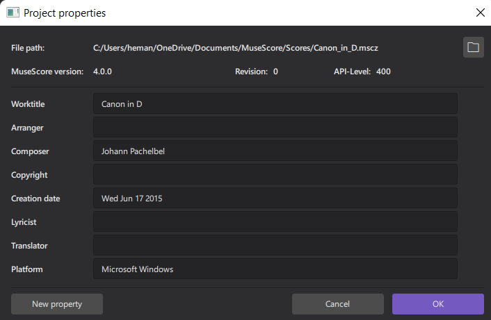 [MU4 Issue] Project Properties - MuseScore version number · Issue #11427 · musescore/MuseScore ...