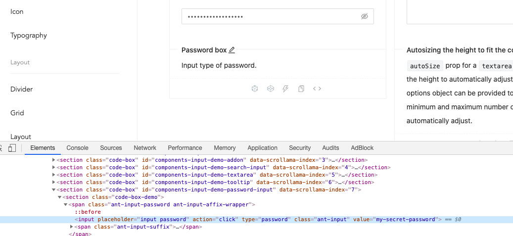 Input password still has value prop in DOM · Issue #24526 · ant-design ...