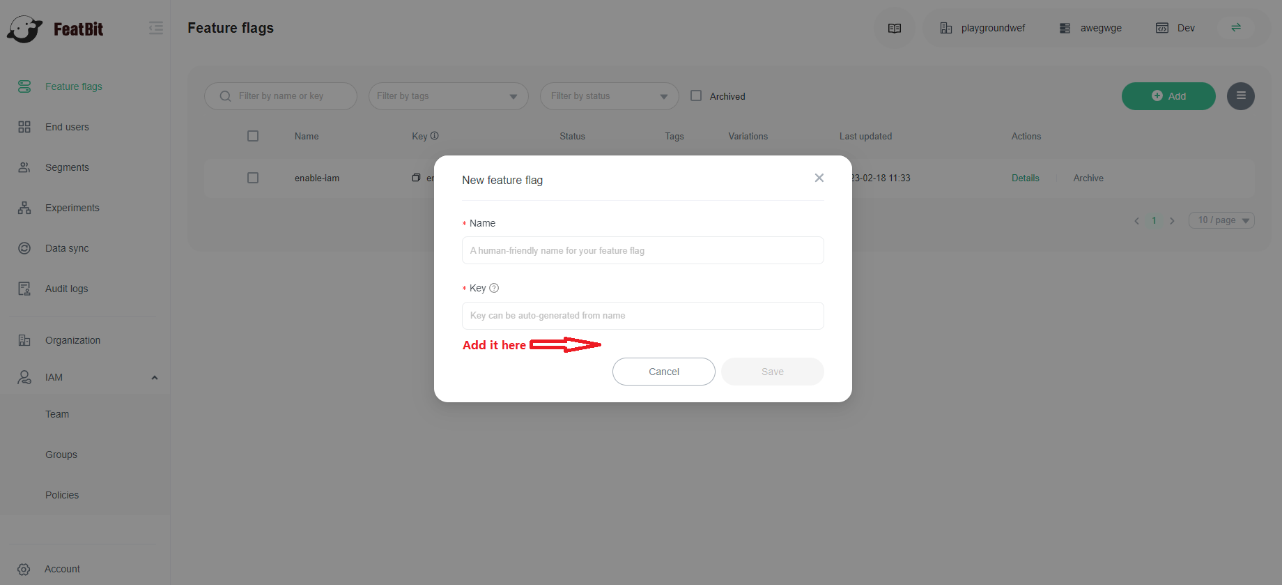[Good First Issues]: Add description to feature flag creation modal · Issue #237 · featbit ...