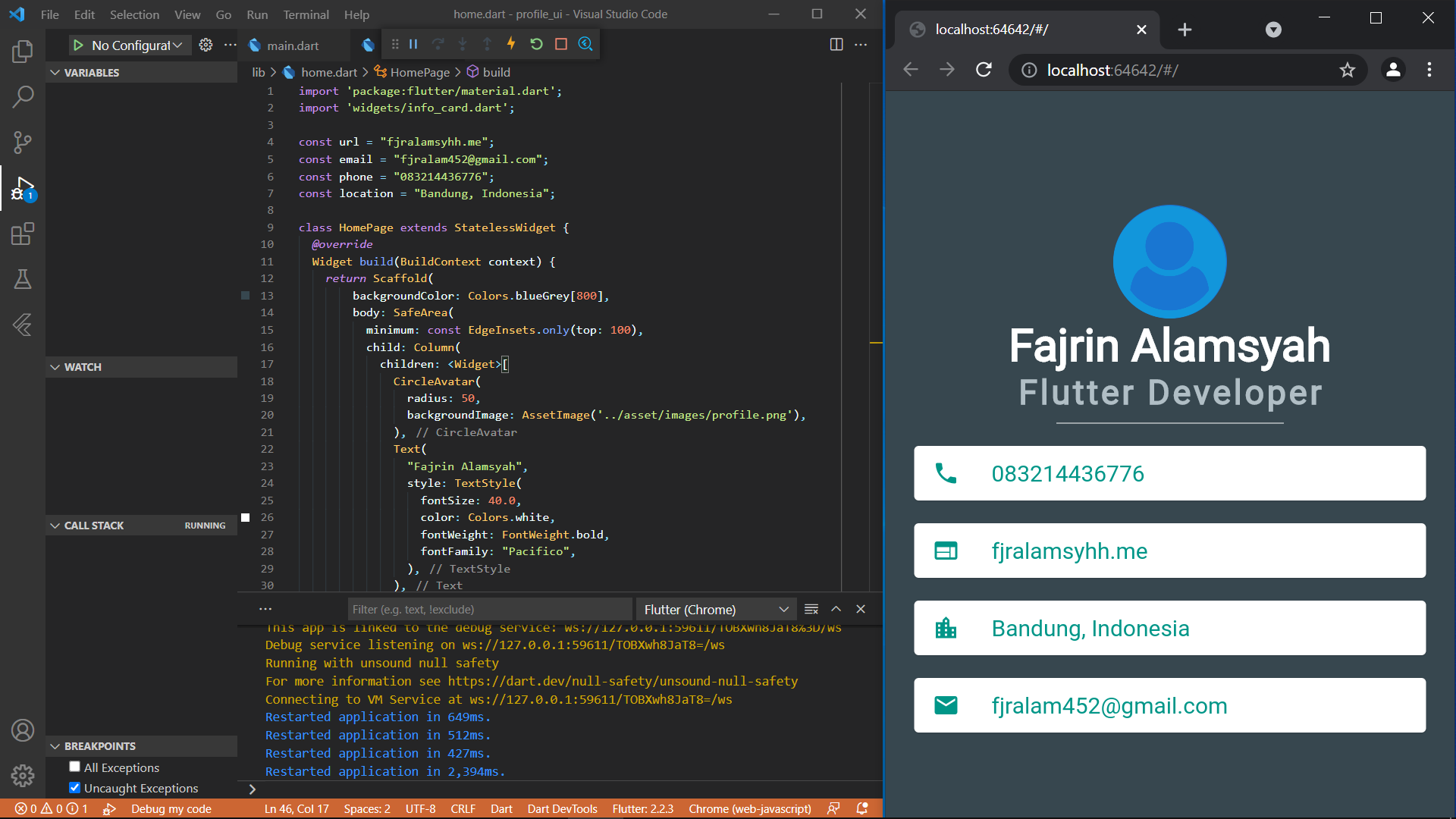 GitHub - FajrintheHero/ProfilePage