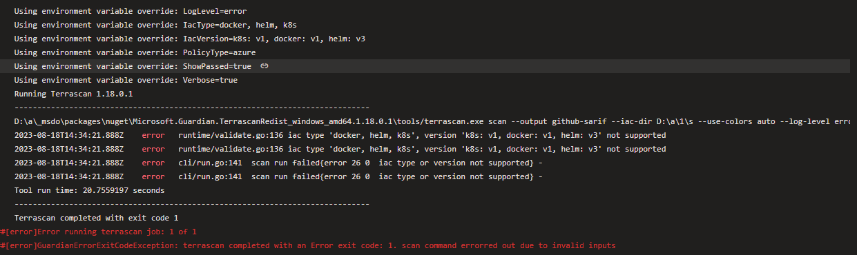 Terrascan: How to config IacType and IacVersion in terrascan gdnconfig · Issue #67 · microsoft ...