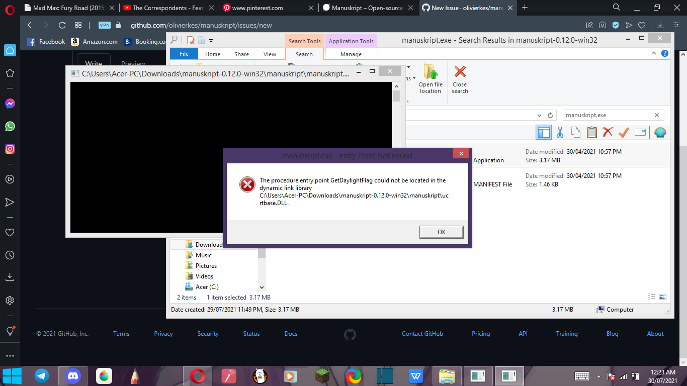 Entry Point Error, how can I solve this ? · Issue #911 · olivierkes/manuskript · GitHub