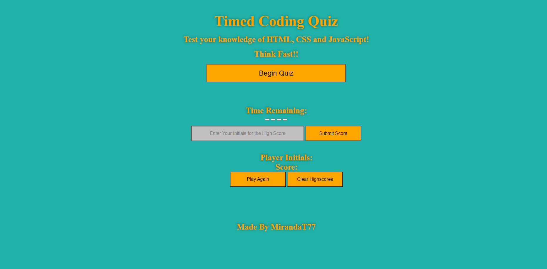 GitHub - EmT7/coding-quiz