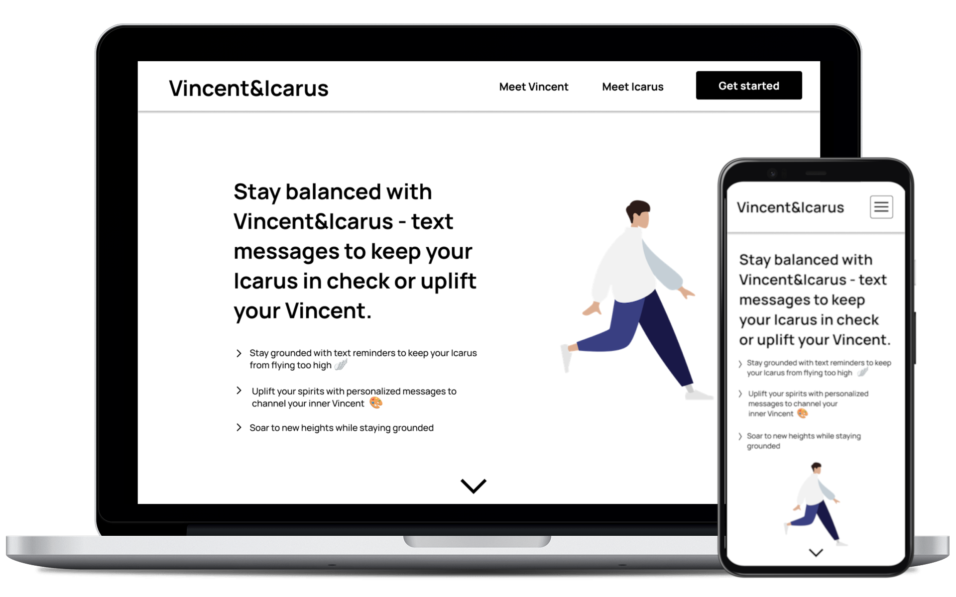 GitHub - Jimmy-Vu/vincent-and-icarus: Stay balanced with Vincent&Icarus - text messages to keep ...