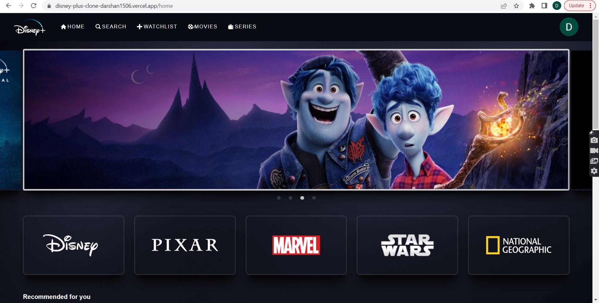 GitHub - Darshan1506/DisneyPlusClone: Disney Plus Clone