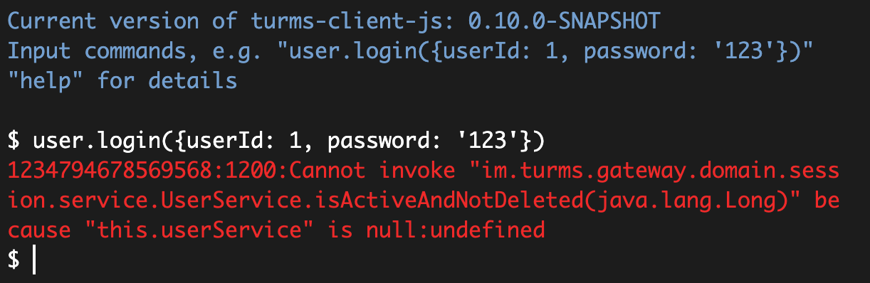 链接文档中的 Playground，登录时后台报错。 · Issue #1136 · turms-im/turms · GitHub
