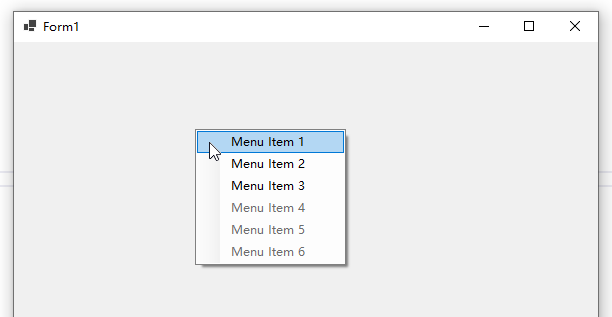 ContextMenuStrip has different behavior if menu item Enabled=false ...