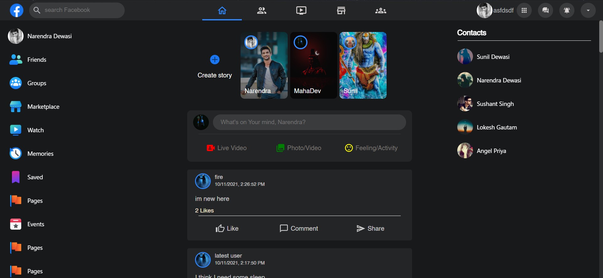 GitHub - napiyo/facebook-clone: facebook clone , using Reactjs , Redux , contex API, Firebase ...