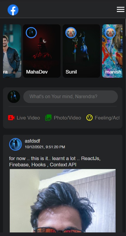 GitHub - napiyo/facebook-clone: facebook clone , using Reactjs , Redux , contex API, Firebase ...