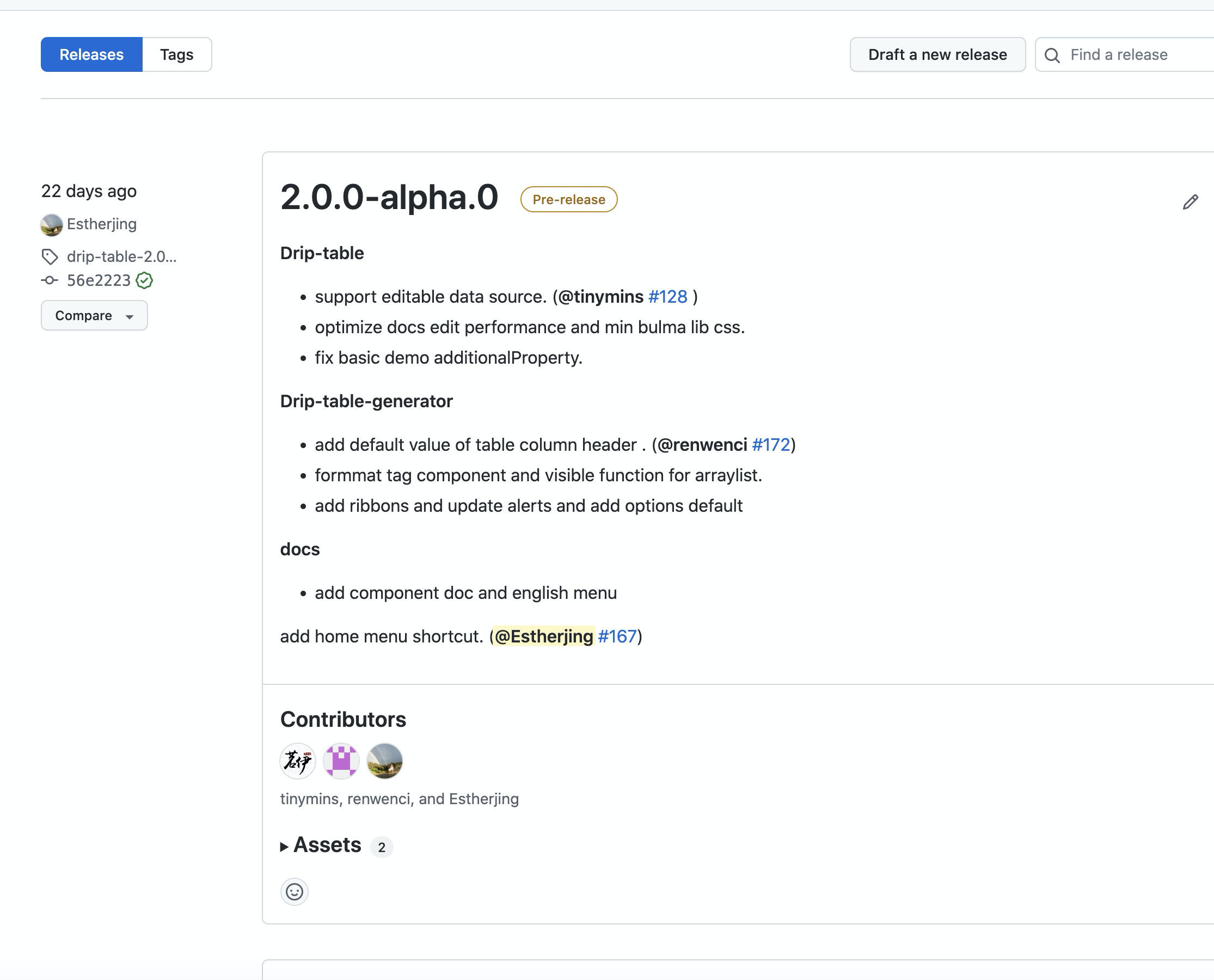 changelog缺失 · Issue #158 · jd-opensource/drip-table · GitHub
