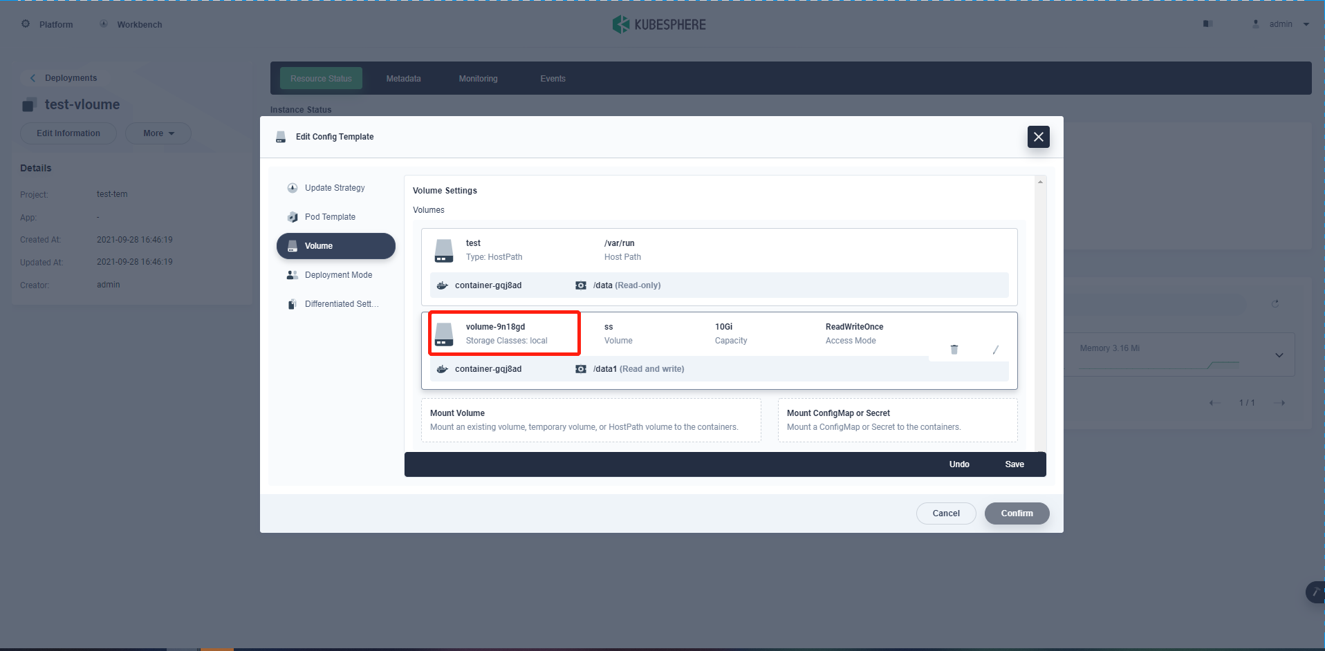 FederatedDeployment volume name is displayed incorrectly (#2345) · 议题 · kubesphere / console · 极 ...