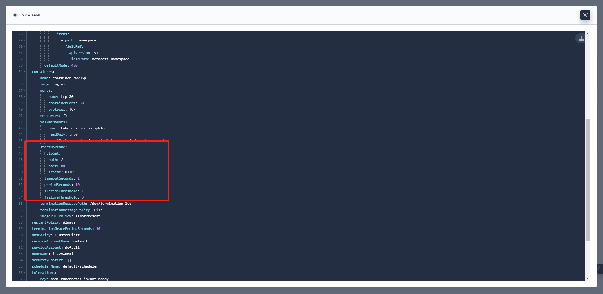 Container startup probe is not showing · Issue #2428 · kubesphere/console · GitHub