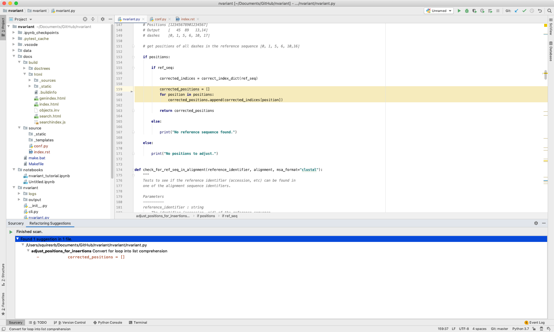 Suggestion not displaying correctly in PyCharm · Issue #15 · sourcery ...