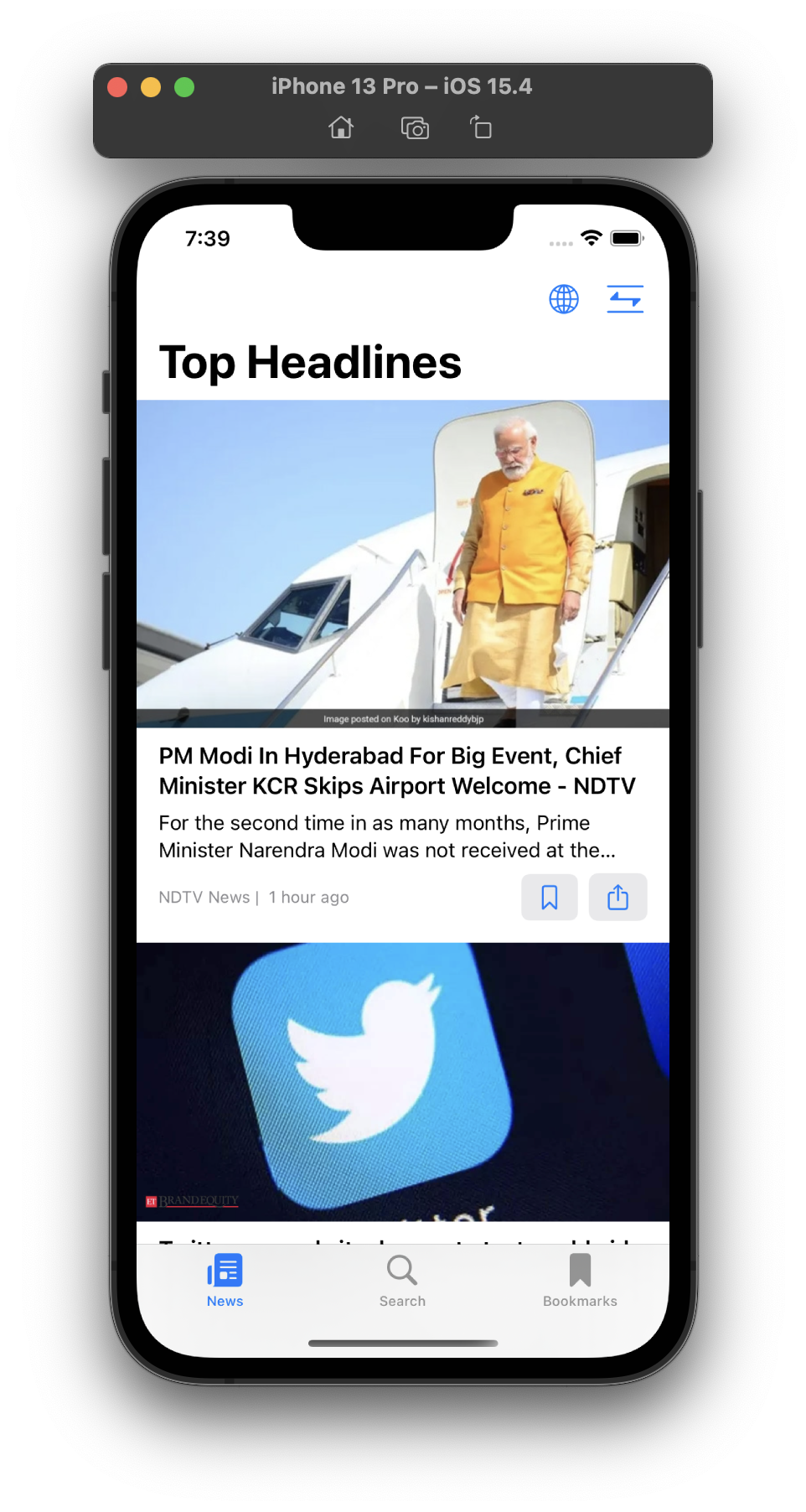 GitHub - Arnav-arw/EzNews-Demo: Demo page for EzNews: Cross Platform News App made in SwiftUI.