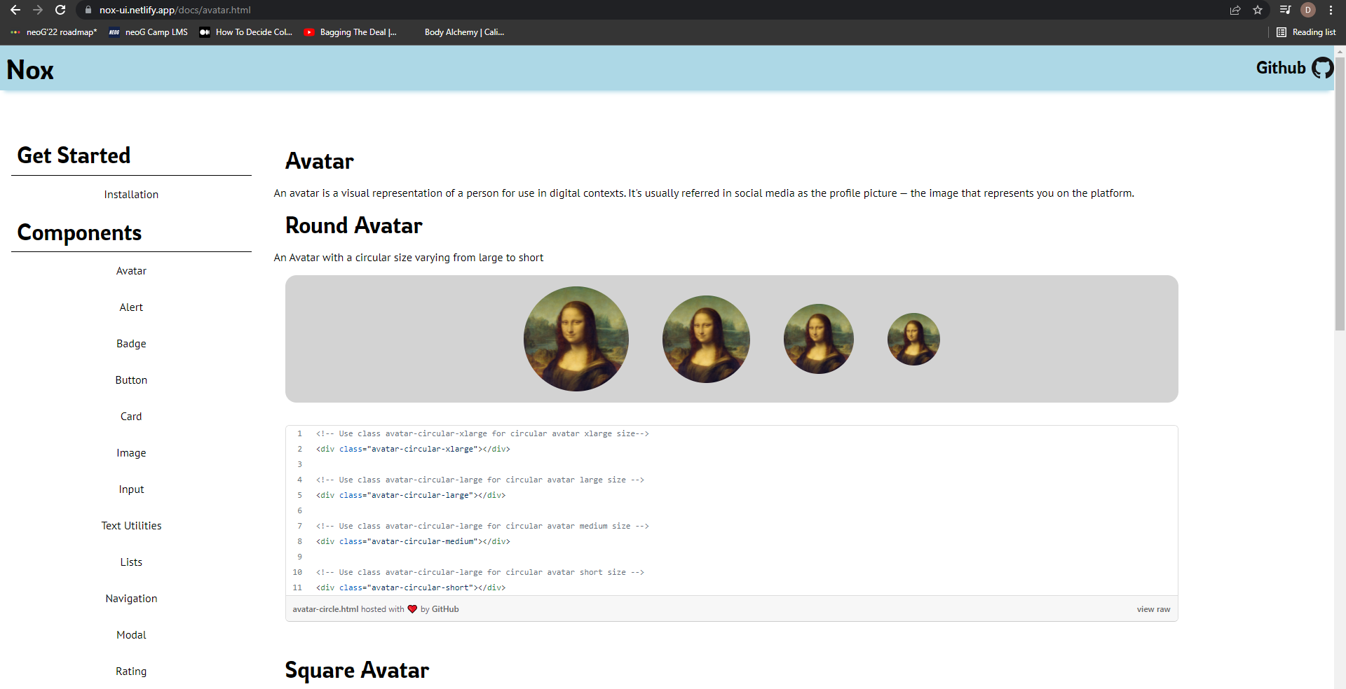 GitHub - jyothishp994/Component-Library-Nox