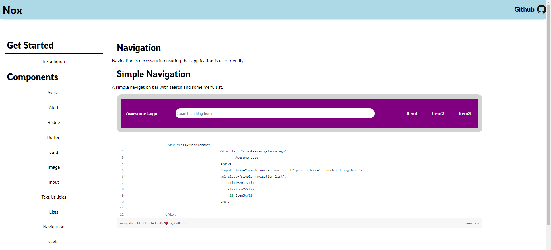 GitHub - jyothishp994/Component-Library-Nox