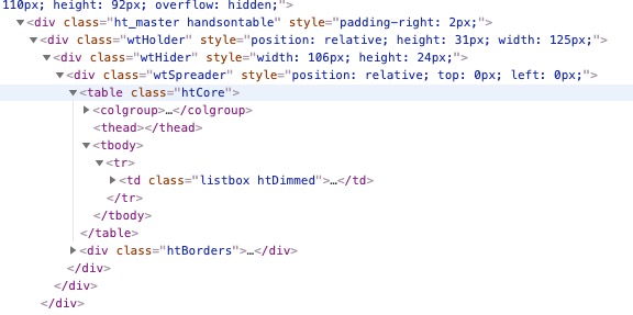 [8.0.0-rc1] Cells in Handsontable Editor no longer contain 'listbox' class. · Issue #6322 ...