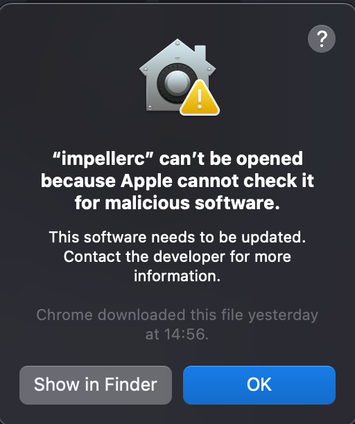 `impellerc` should be codesigned for macOS · Issue #111764 · flutter/flutter · GitHub