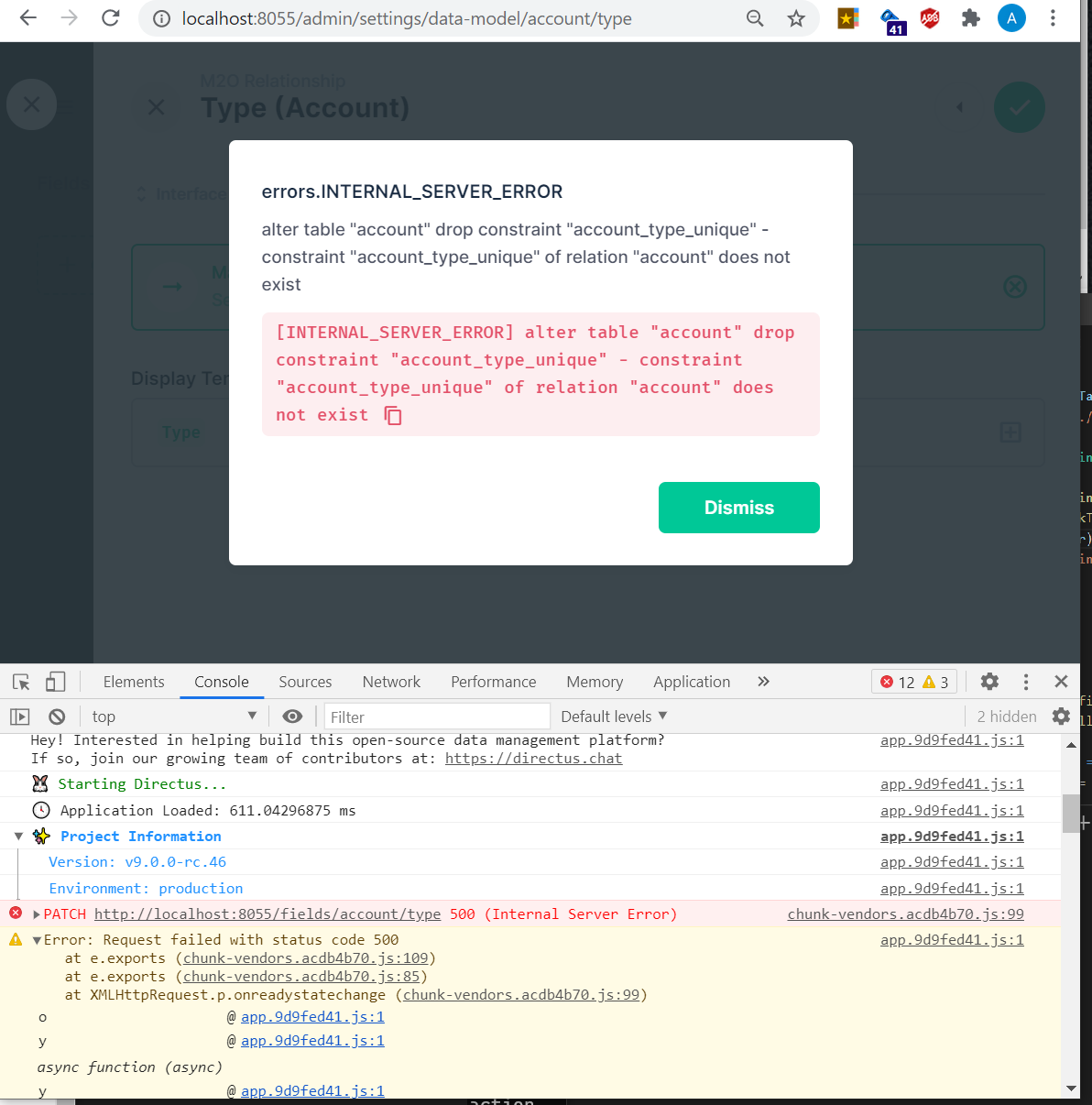 unique constraint - field schema save error · Issue #4481 · directus/directus · GitHub
