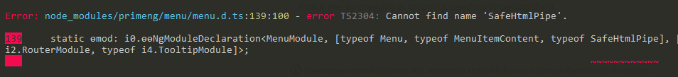 Error Cannot Resolve Type Entity Safehtmlpipe To Symbol · Issue 13218 5249