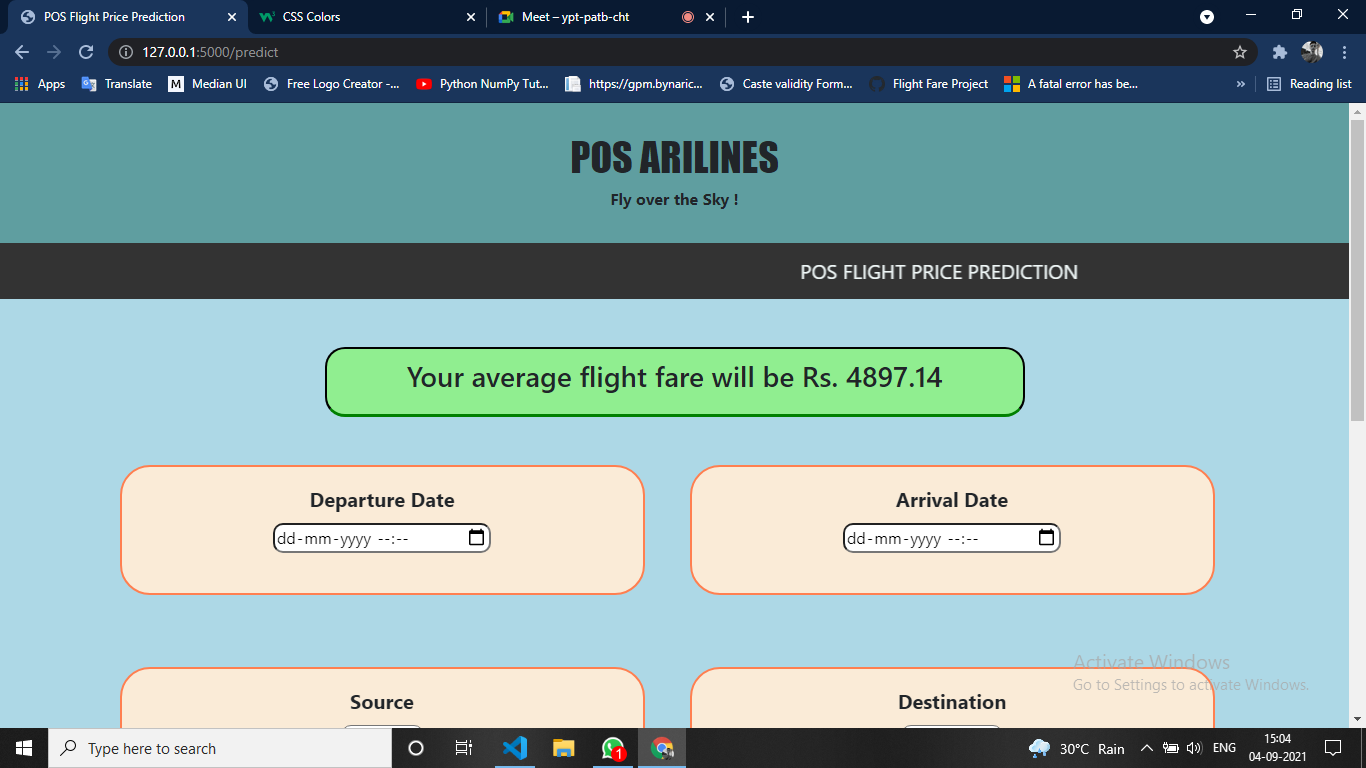 GitHub - Kolwankar-Siddhiraj/FlightFarePrediction: Flight Fare Prediction software using Machine ...