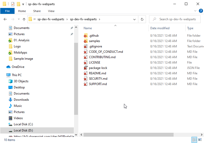 Error to clone and download the webpart "sp-dev-fx-webparts" · Issue ...