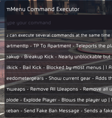 [Bug]: Command executor text to the side · Issue #1613 · YimMenu/YimMenu · GitHub
