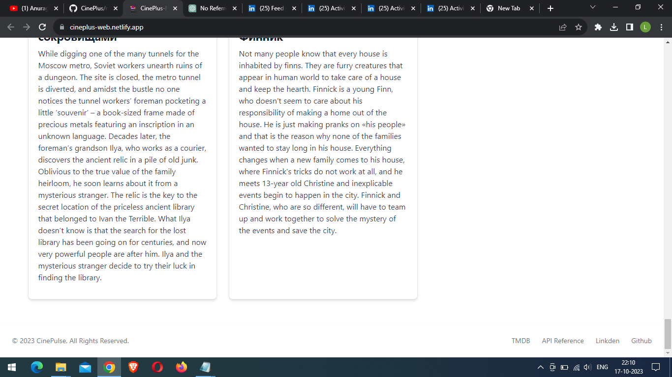 GitHub - Lucky-Kashyap/CinePlus: Building movie web app using react js & for styling use ...