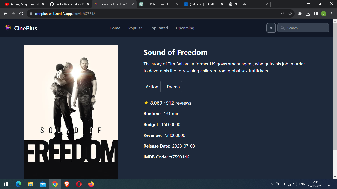 GitHub - Lucky-Kashyap/CinePlus: Building movie web app using react js ...