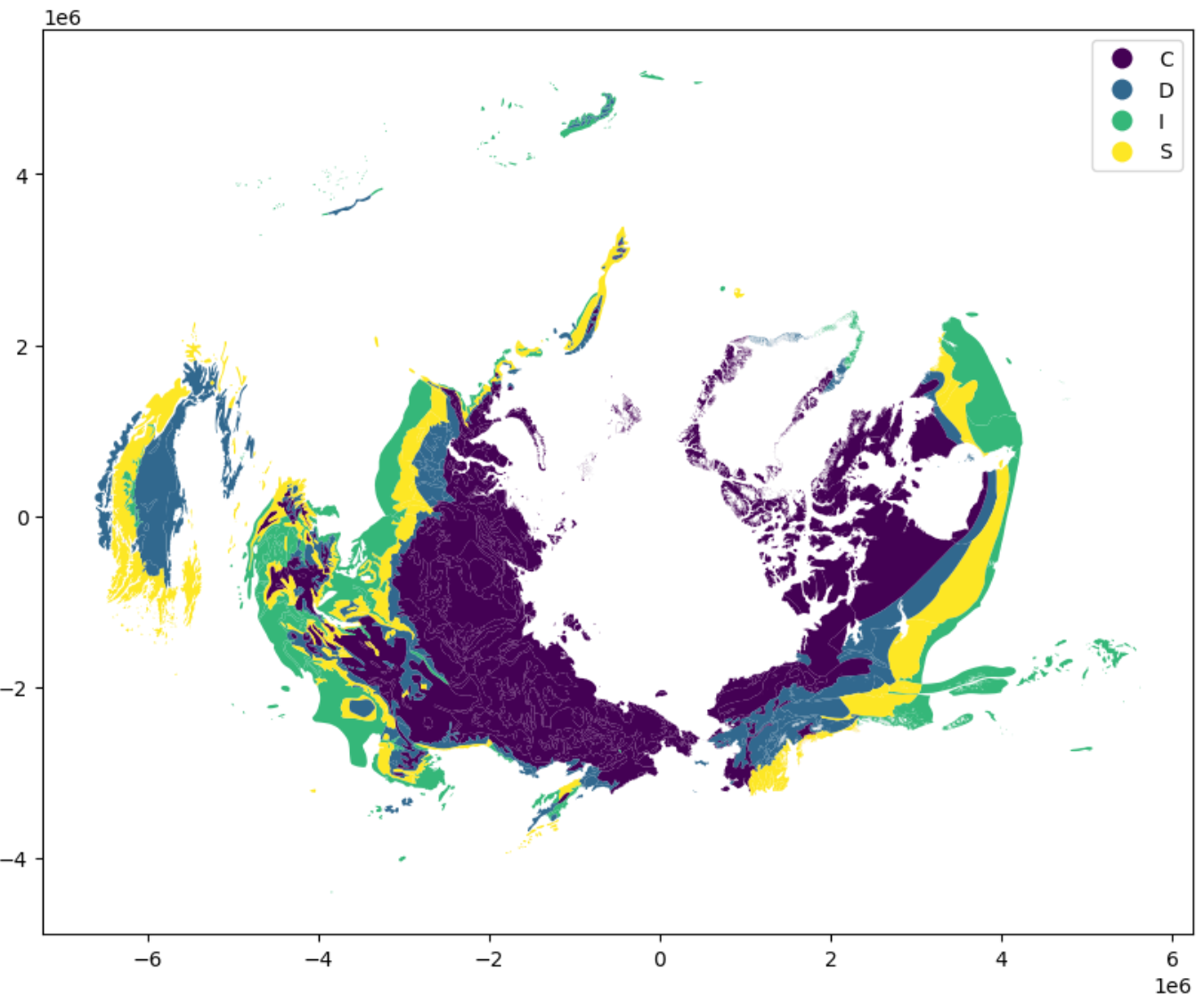 Process & display the Circum-Arctic permafrost and ground ice map · Issue #41 ...