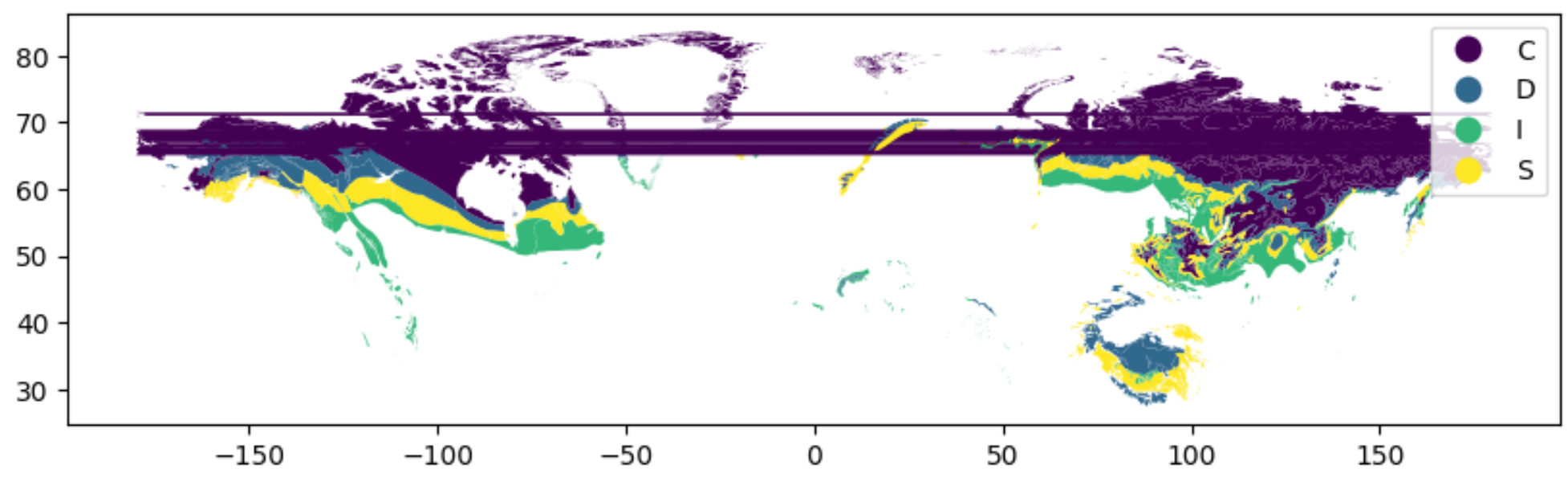 Process & display the Circum-Arctic permafrost and ground ice map · Issue #41 ...
