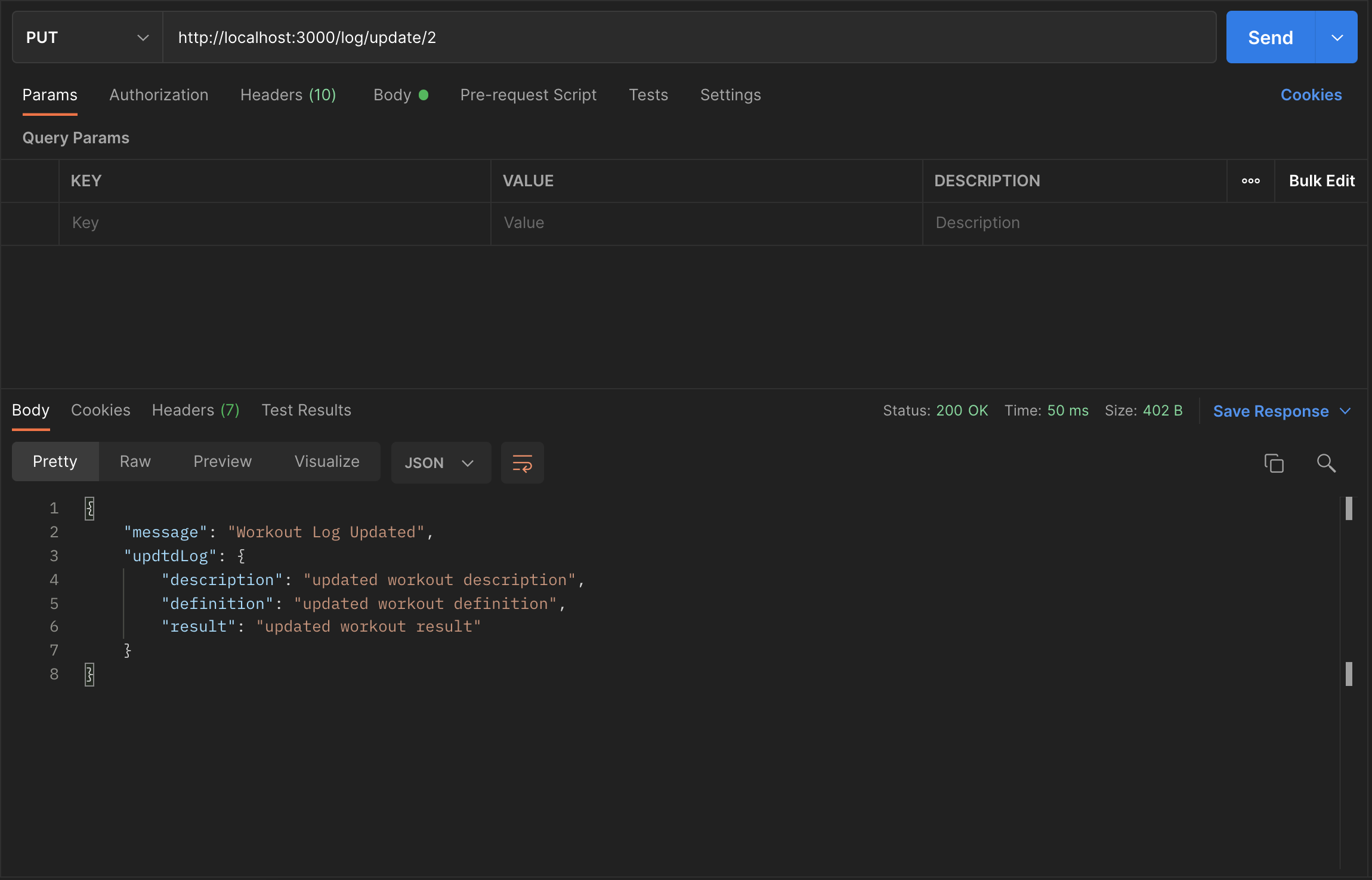 GitHub - gabrielleford/workoutLogServer