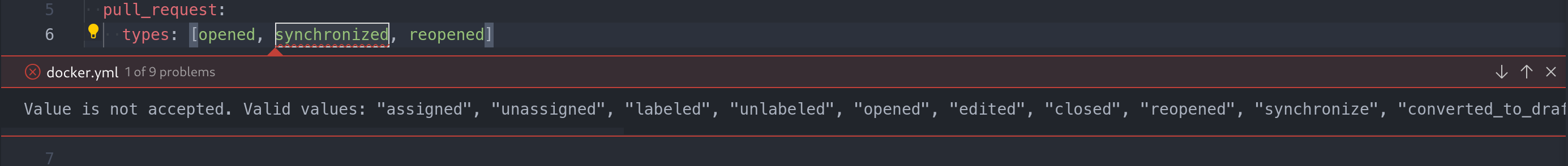 `synchronized` is not a valid value for `pull_request.types` · Issue #3 · cloudposse-archives ...
