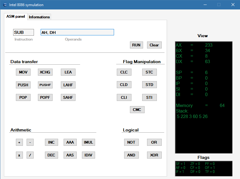 GitHub - KrGDarkSide/Intel_8086: A simple Intel 8086 simulator