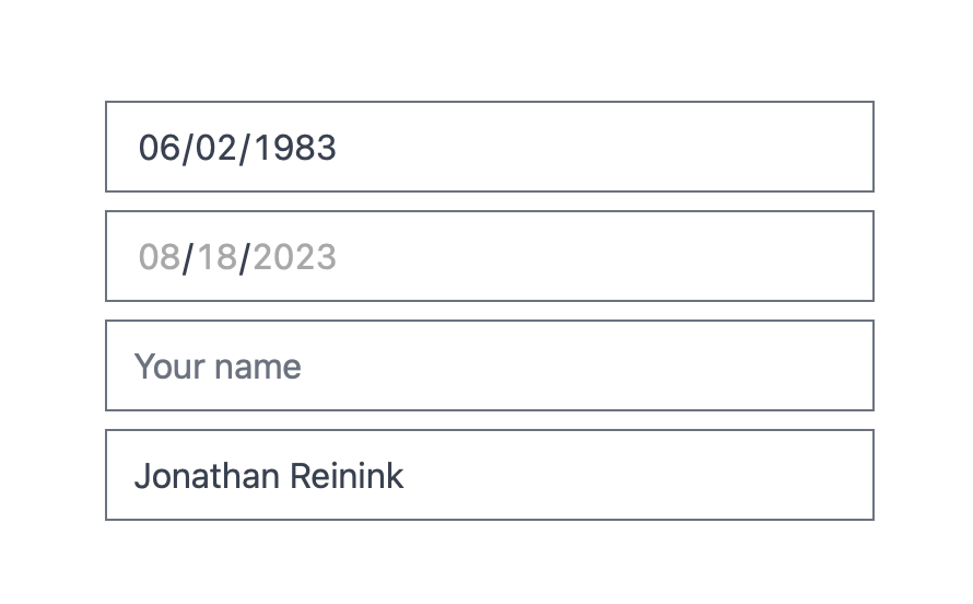 Style date placeholders to match standard placeholders · Issue #38 ...