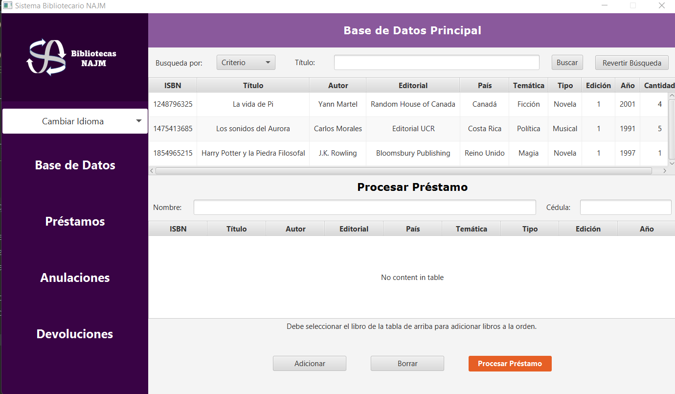 GitHub - carguedas-dev/Biblioteca-NAJM: Sistema de gestión de préstamos ...
