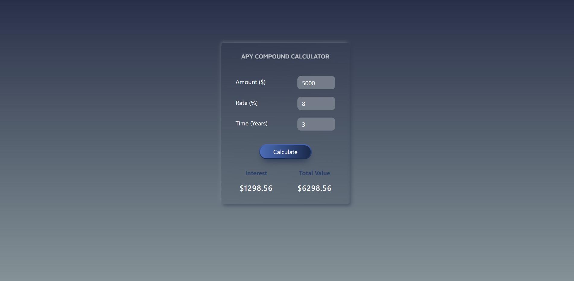 GitHub - andfinsand/compound-apy-calculator-bootstrap