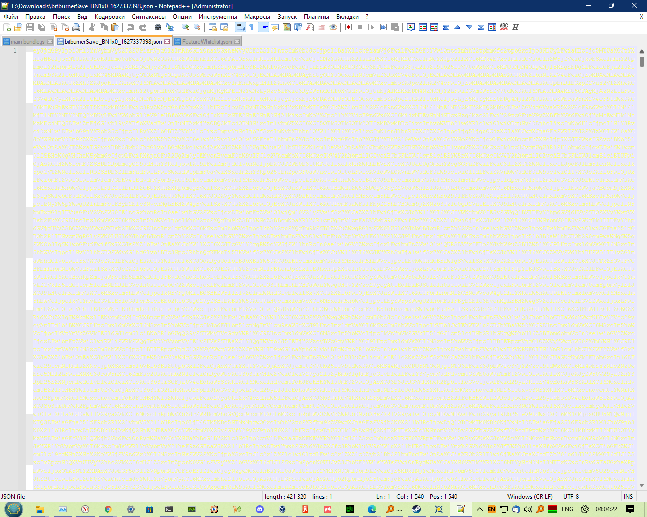 Base64 Encoded Json File Syntax Highlighting Is Unreadable · Issue 11076 · Notepad Plus Plus