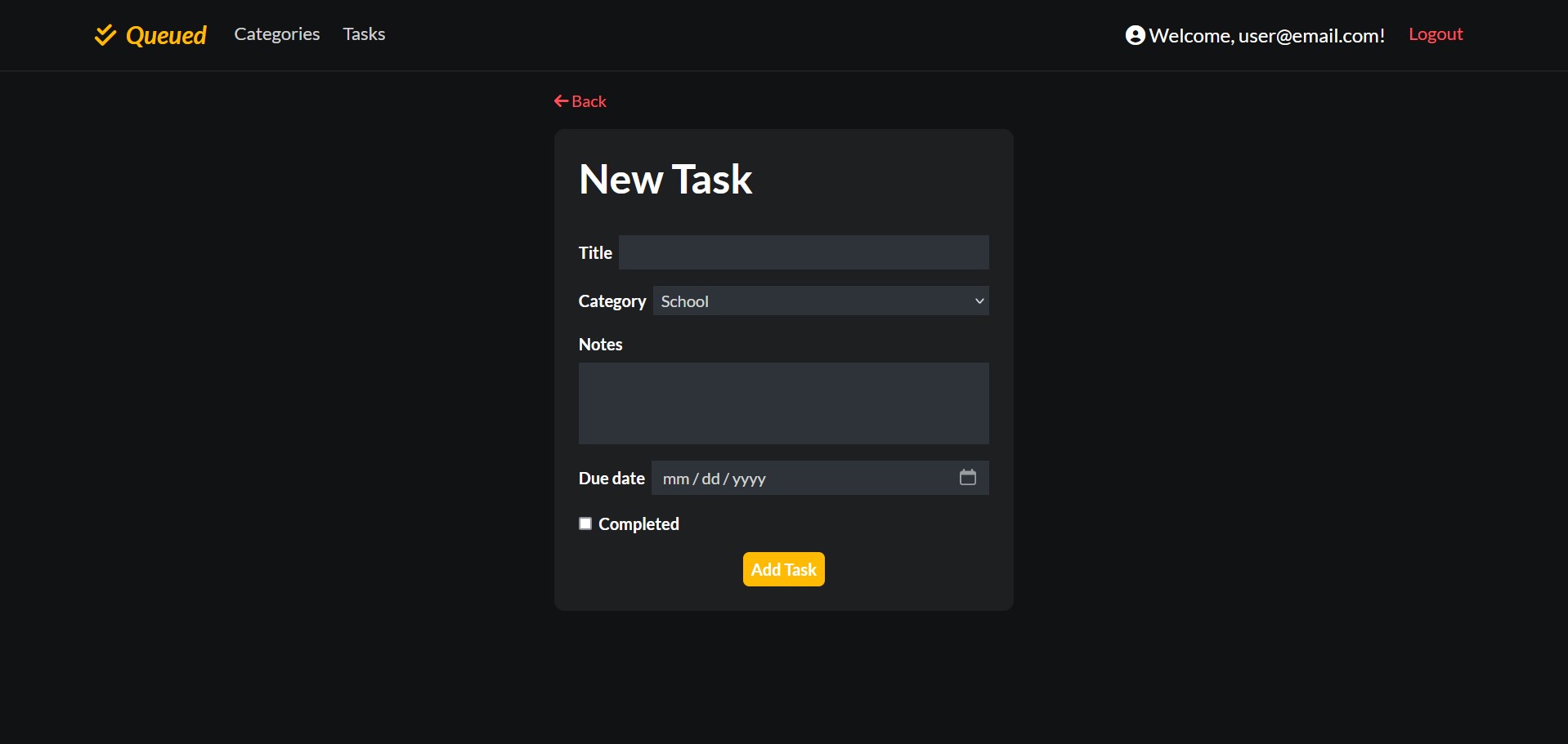 GitHub - nieves-mon/queued-app: Queued is a task management app developed using ROR, Postgres ...