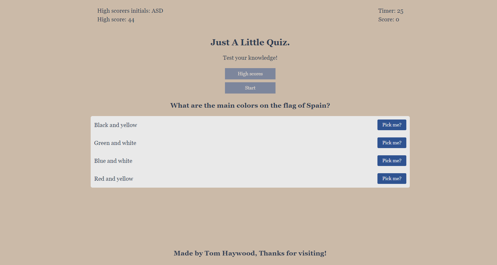 GitHub - TomIHAU/QuizWebsite: A basic quiz website to demonstrate ...