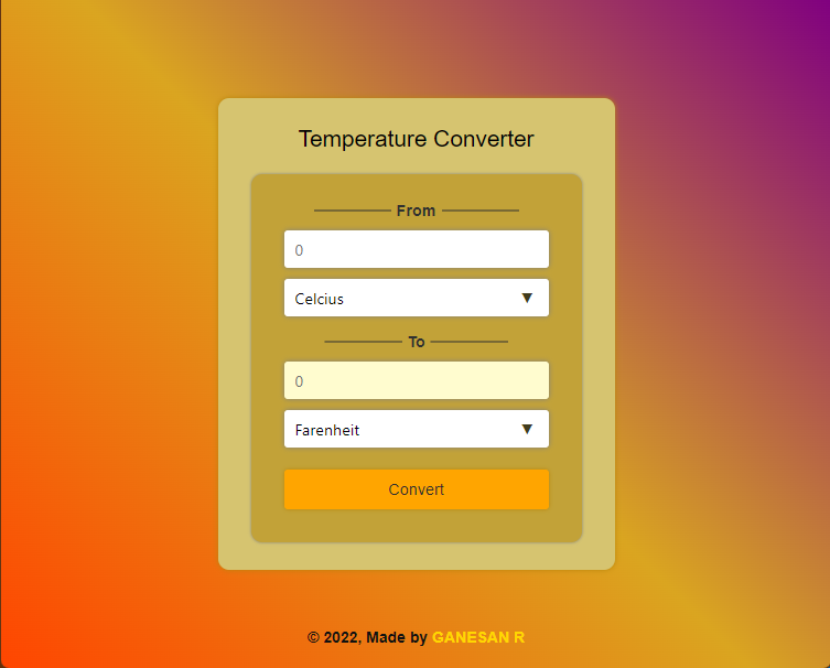 GitHub - GANESANGIDON/Temperature-Converter: Temperature converter