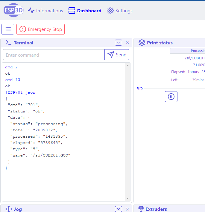 Feature Request Access Commands History From Touch Interface · Issue 368 · Luc Githubesp3d